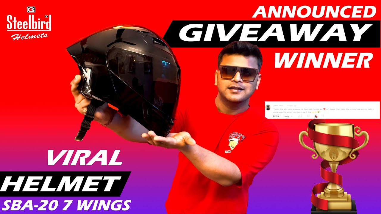 Giveaway Winner Announced😍The Most Viral Helmet Stealbird SBA 20 7 ...
