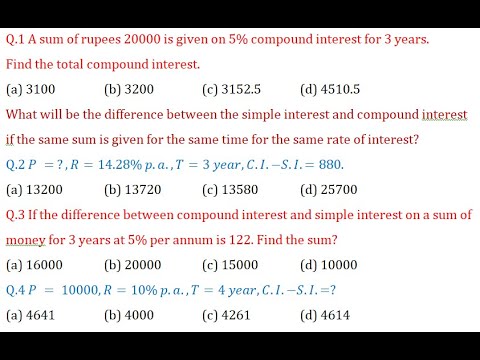 Simple and Compound Interest (A Shortcut) Lecture-2 - YouTube