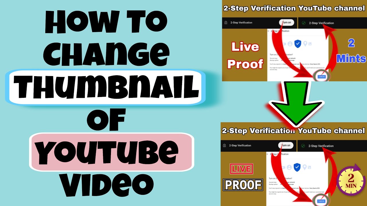 How To Change Thumbnail Of Youtube Chennal | Thumbnail Change Krny Ka ...