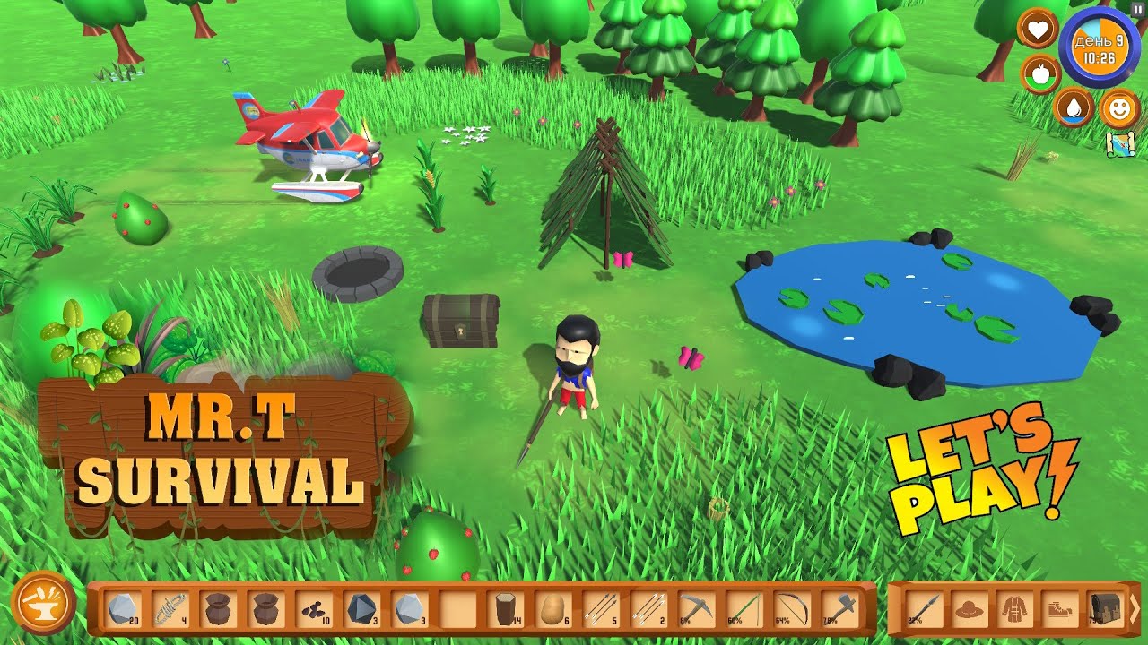 Mr.T Survival Gameplay & Walkthrough Day 1-9 PC Steam Survival game ...