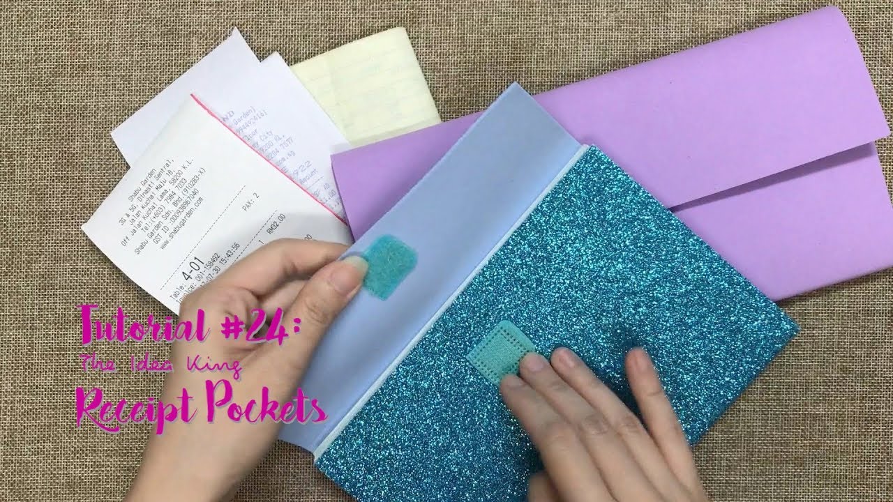 How to Make DIY Receipt Pockets Step by Step? | The Idea King Tutorial ...