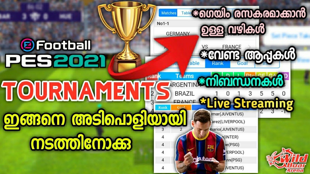 How to Create Pes Tournaments🏆 in Pes 2021|Full guide in pes malayalam ...