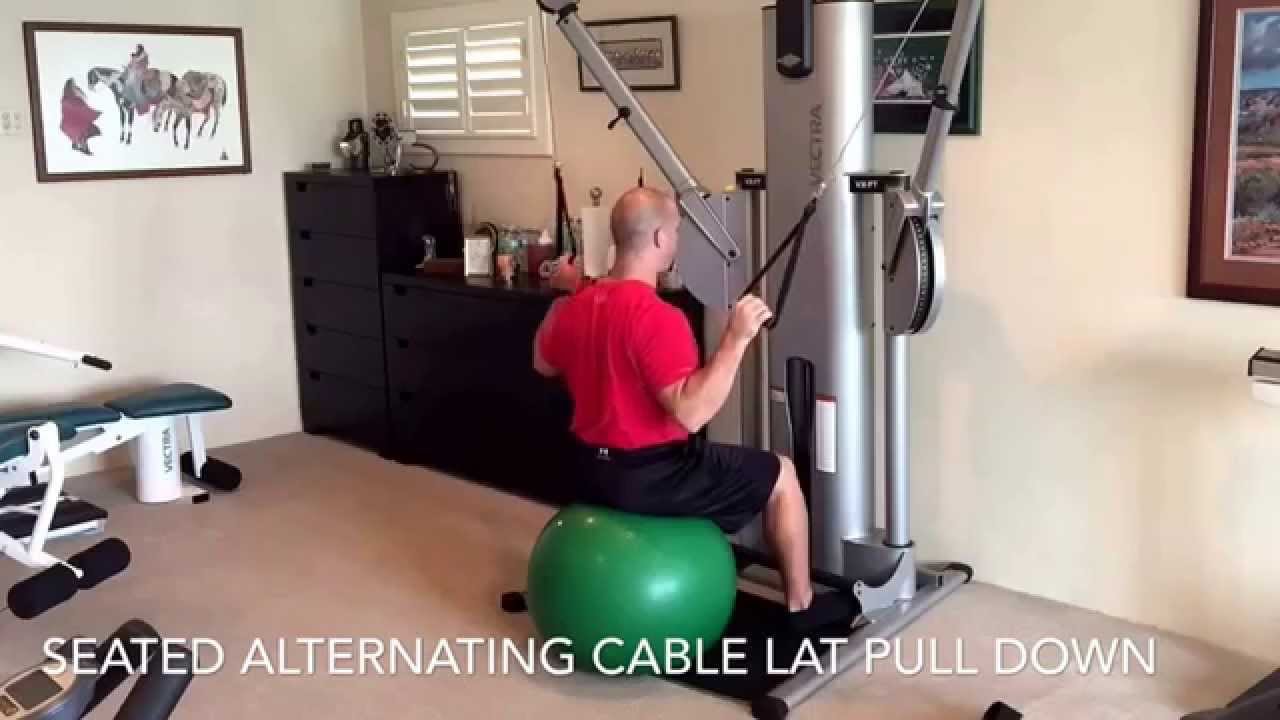 Seated SB Alternating Cable Lat Pull Down - YouTube