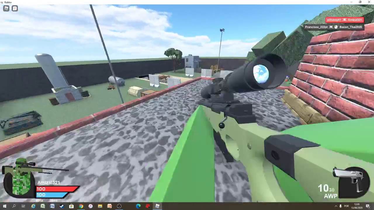 Training flick shots in a roblox game - YouTube