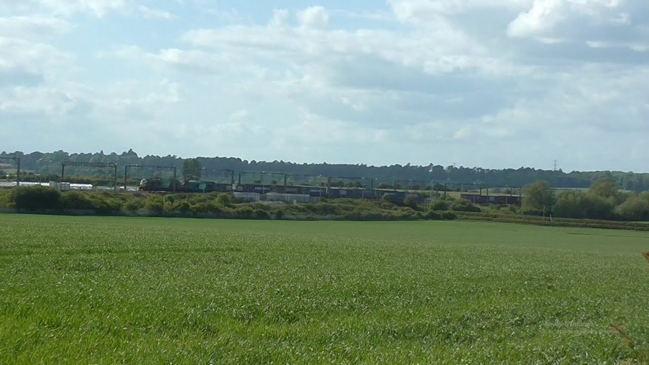 DRS 88010 + 68016 rumble passed Ledburn Junction on diverted, Scotland ...