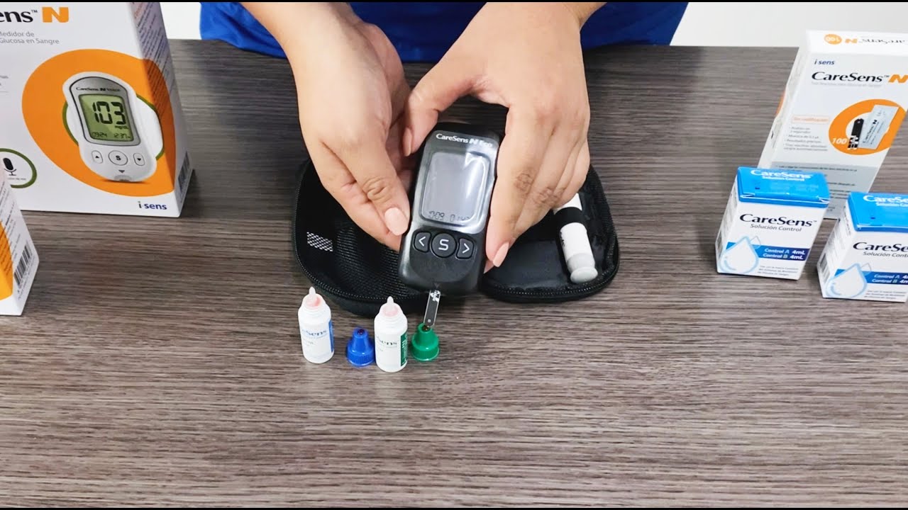 Paso de Soluciones Control con Glucómetro CareSens N Eco - YouTube
