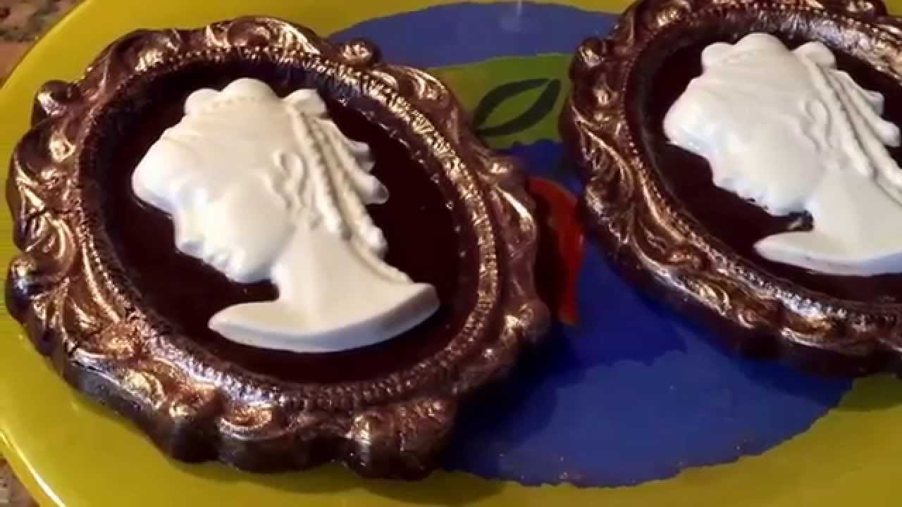How to make a chocolate cameo, chocolate decorations - YouTube