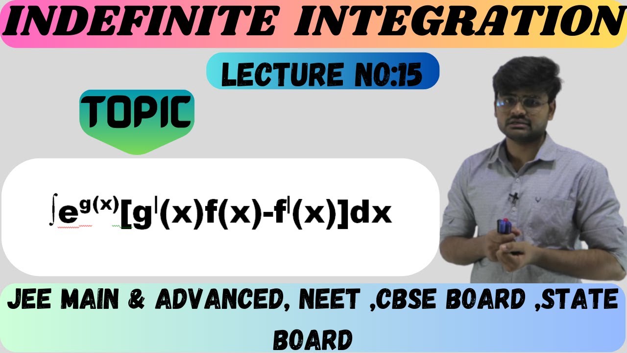 JEE:INDEFINITE INTEGRATION | ∫Integration By Parts |CLASS12TH | L15 ...