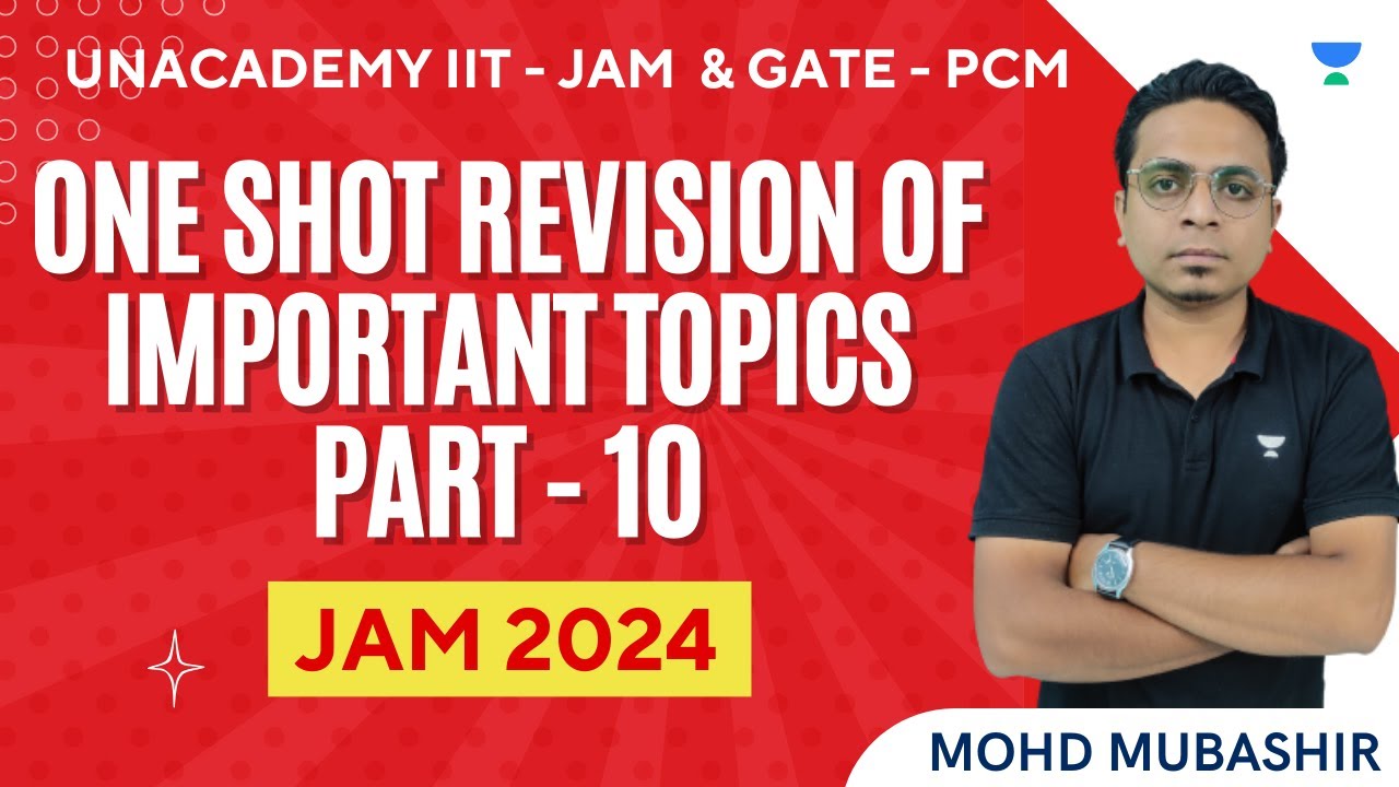 One Shot Revision | Important Topics for JAM 2024 | Part 10 | Mohd ...