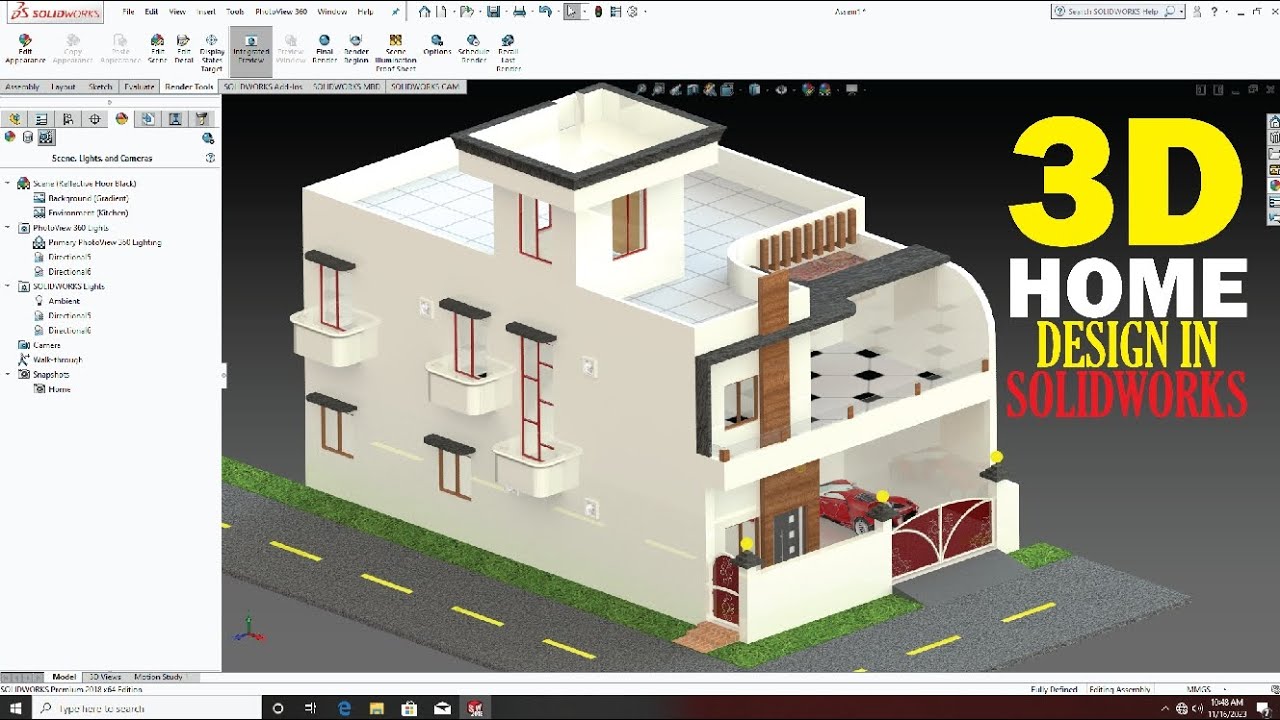 "Transform Your Dreams: Stunning 3D Luxury House Design in SolidWorks ...