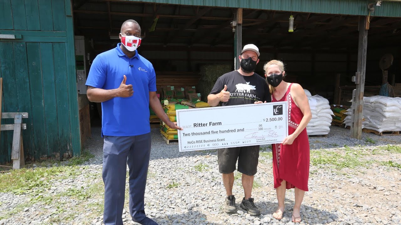 County Executive Calvin Ball Visits Ritter Farm to Present HoCo RISE ...
