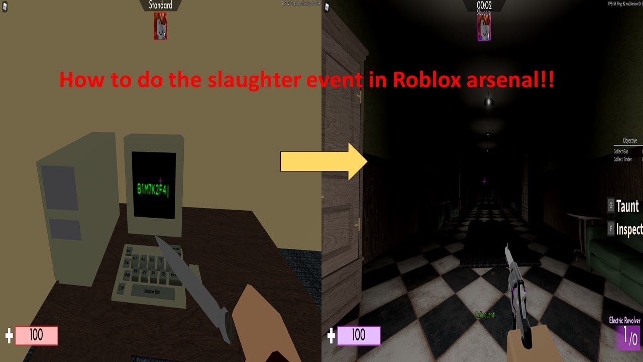 How To do the 1st night of the new slaughter event in ROBLOX Arsenal ...