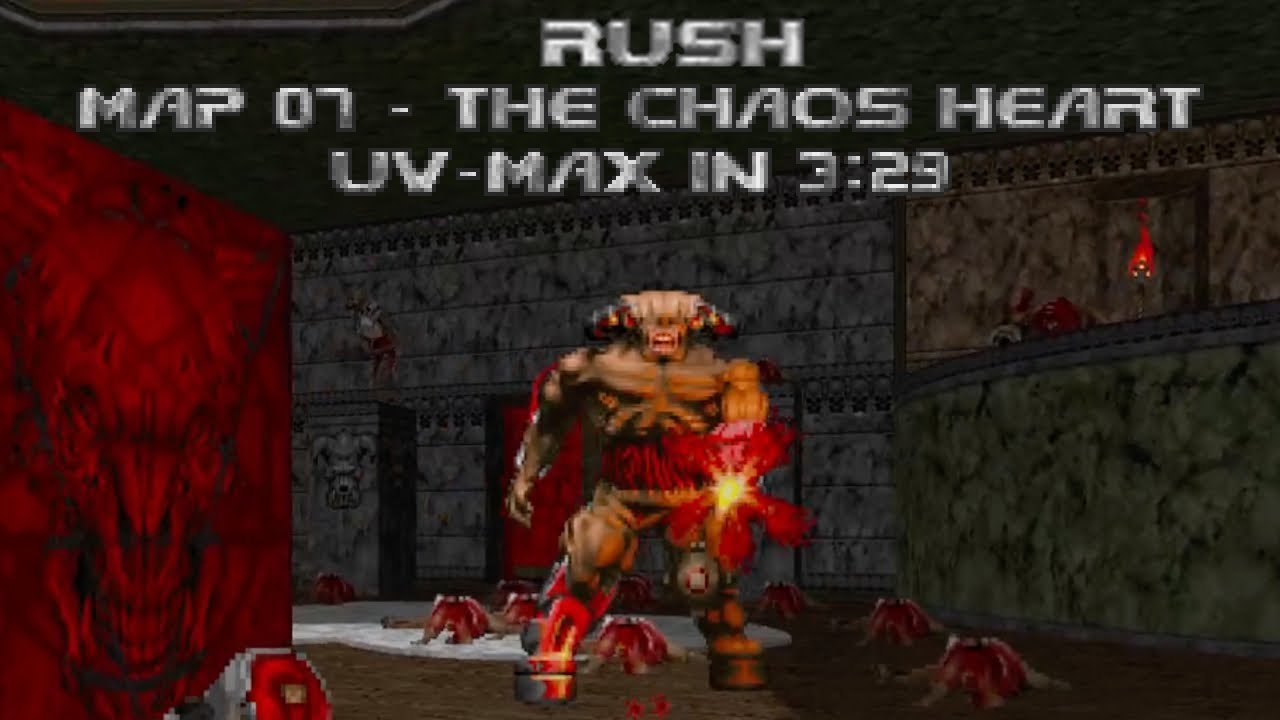 (Doom II) Rush: Map 07 - The Chaos Heart (UV-Max Speedrun in 3:29 ...
