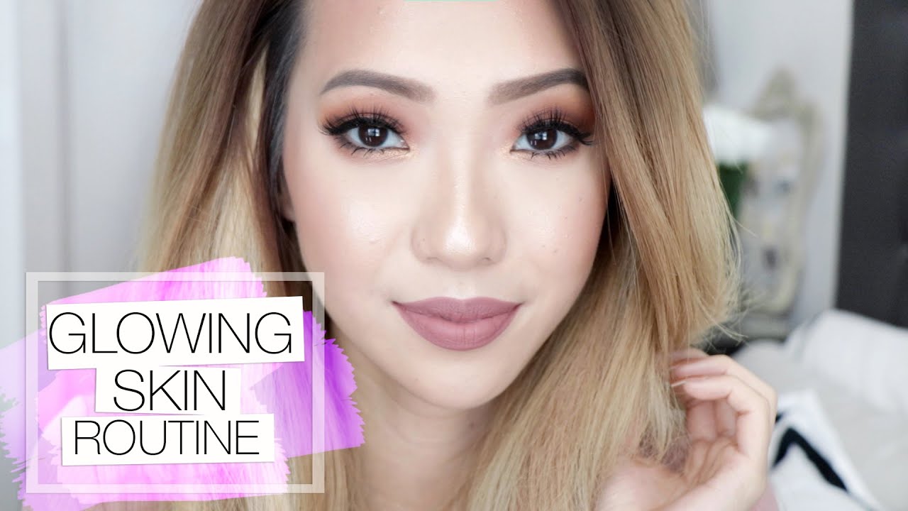 Glowing Skin Makeup Routine For Dry Skin! - YouTube