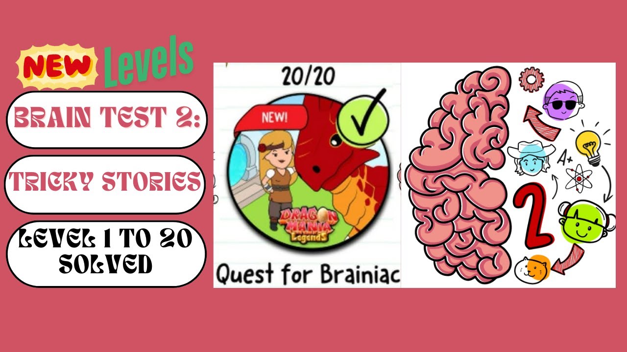 Brain test 2: Tricky Stories | Quest For Brainiac | Level 1 to 20 | All ...