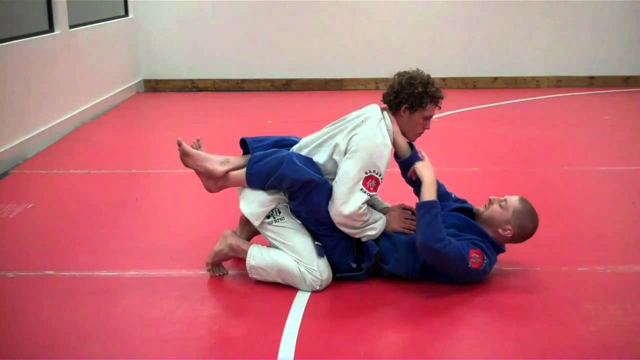 X-Choke from the guard (side angle) - YouTube