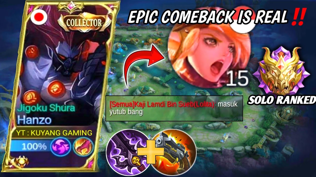 THIS IS BUILD HANZO TO COUNTER LOLITA TANK META IN MYTHICAL GLORY 🔥 ...