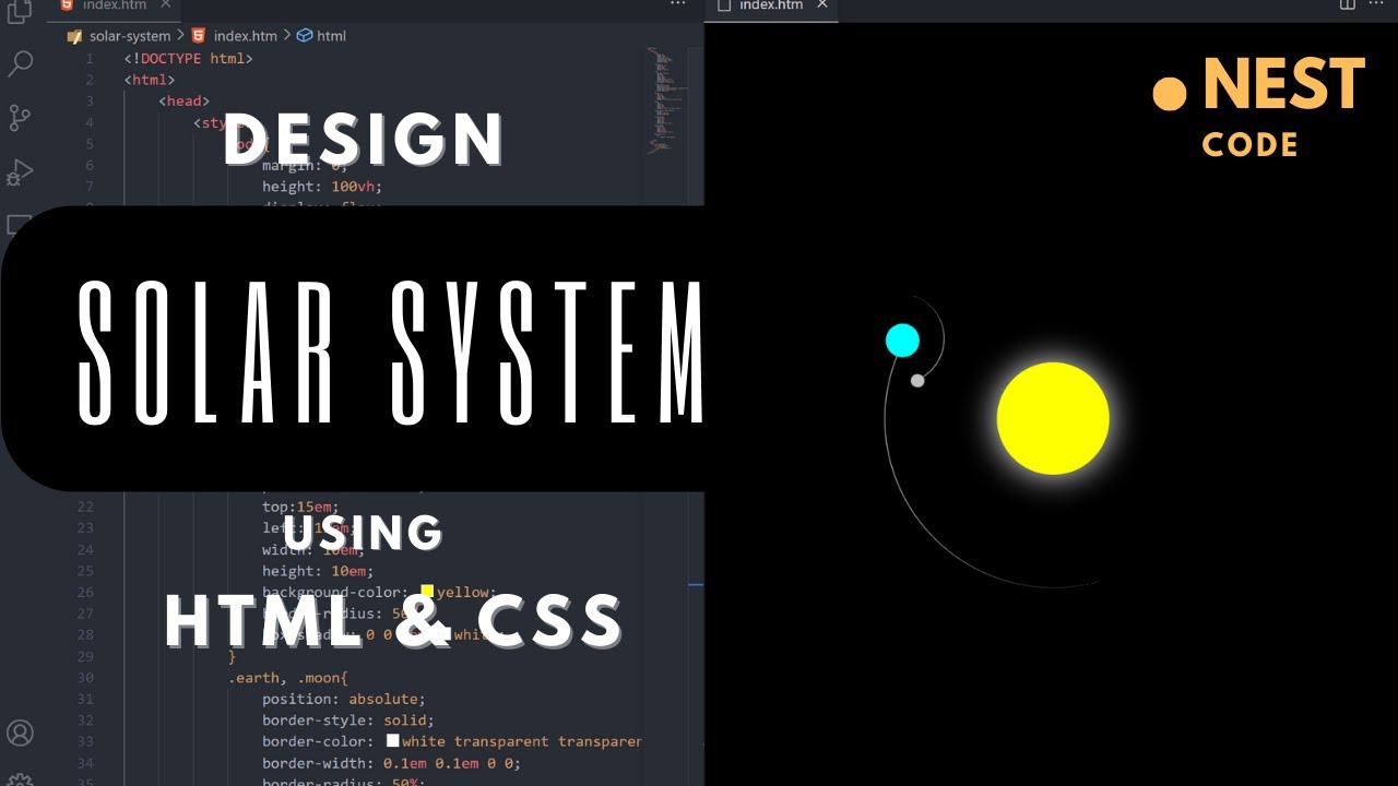 Design Solar System Using Html And Css Youtube 2568