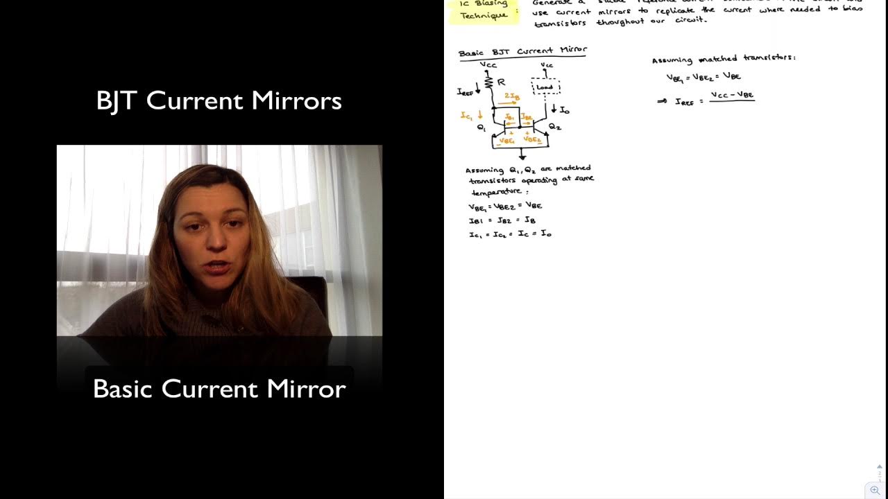 Basic BJT Current Mirror - YouTube