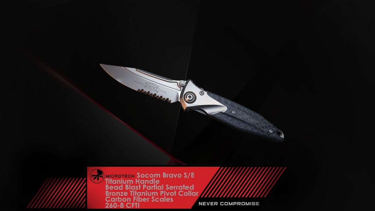 MICROTECH Socom Bravo T/E Titanium Handle Bronze Titanium Pivot Collar ...