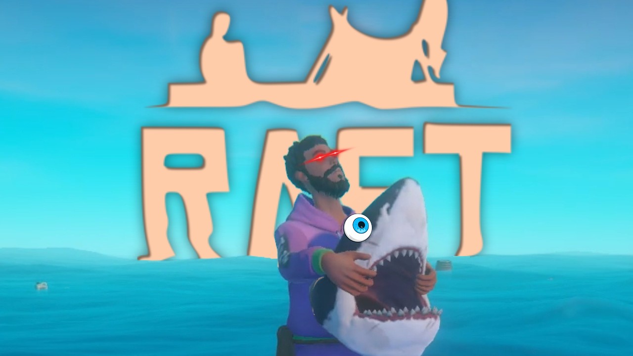 I HATE SHARKS... | Raft Survival Funny Moments (my first time playing ...