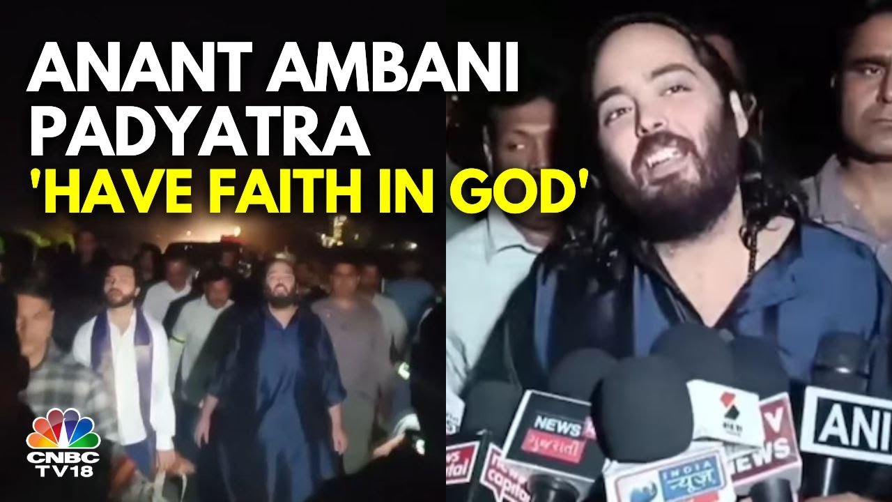 Anant Ambani Leads 140-Km Padyatra To Dwarka Ahead Of 30th Birthday ...