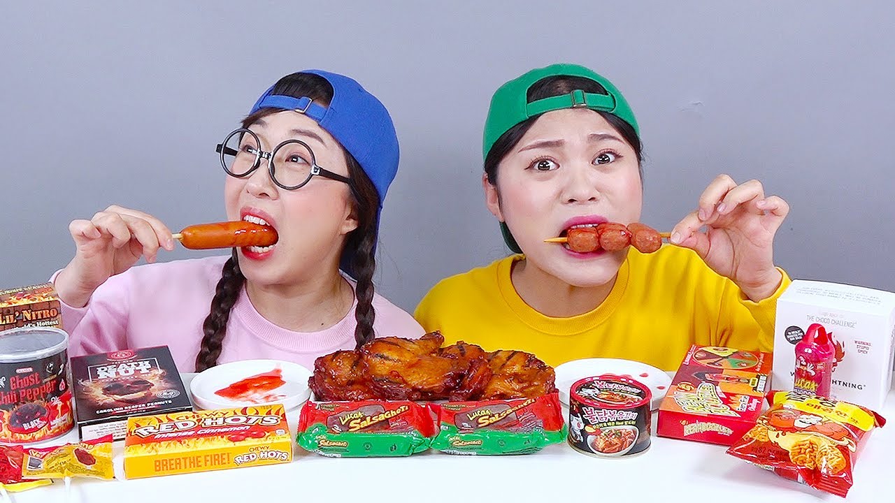 Spicy Food Fire Noodle DONA Mukbang - YouTube