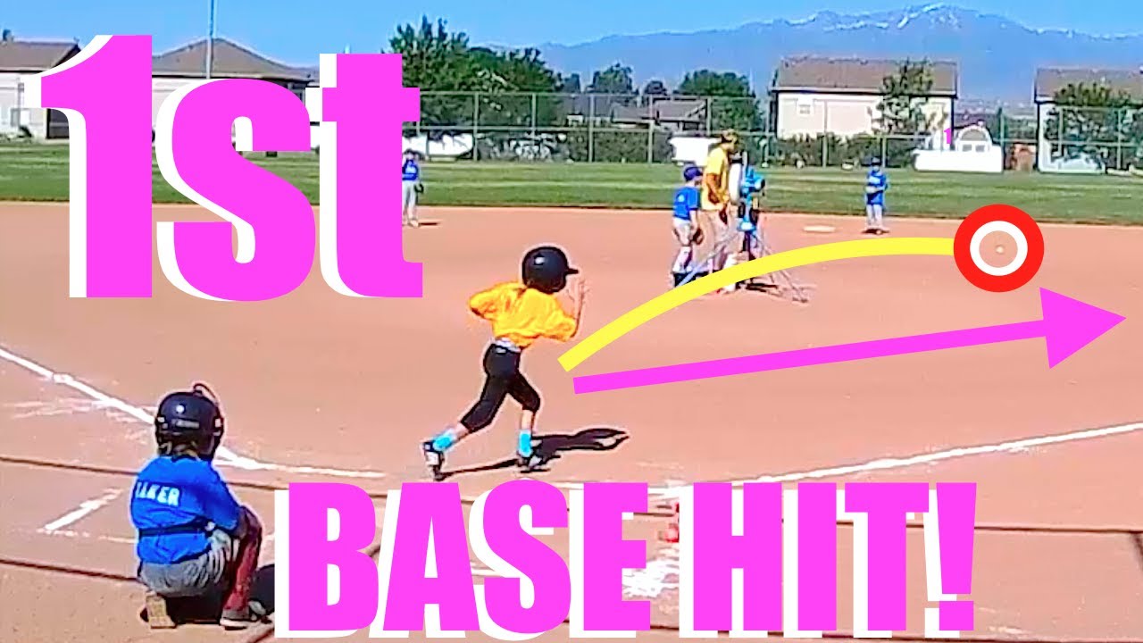 GIRL ON BOYS BASEBALL TEAM GETS ON BASE FOR THE 1ST TIME! - YouTube