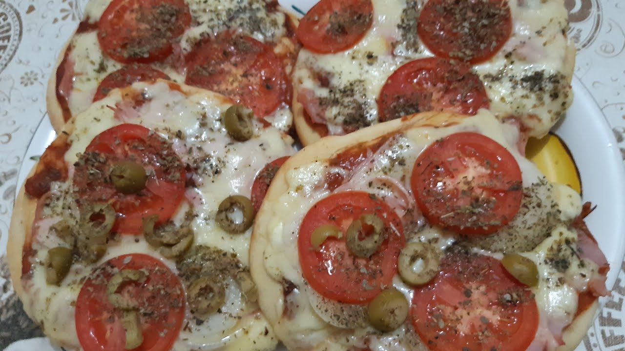 faça deliciosas pizzas com pão sírio/pizzas con pan sírio muy rica ...