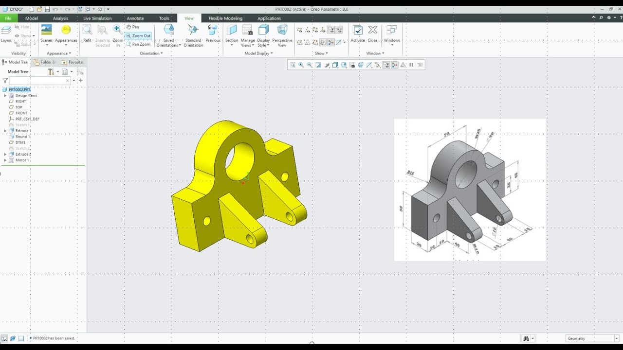 Creo parametric tutorials for beginners|creo|proE|tutorial-17 - YouTube