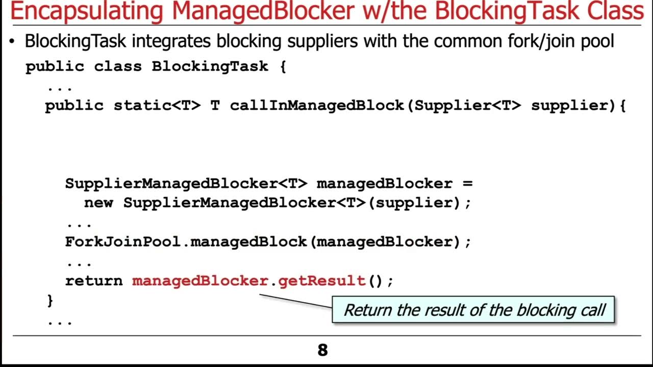 Encapsulating the Java Fork-Join Framework’s ManagedBlocker Interface - YouTube
