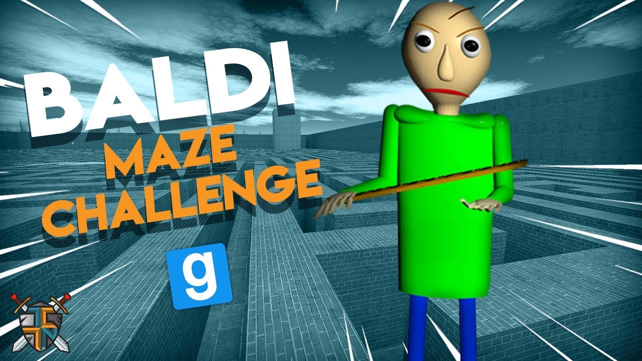 BALDI MAZE RUN CHALLENGE | Gmod Sandbox Baldi's Basics Fun - YouTube