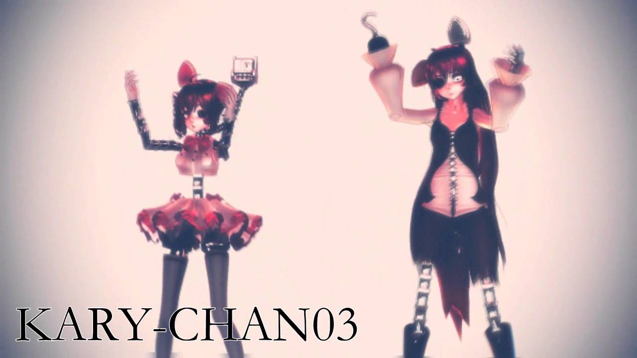 【MMD FNAF】 Mangle and Foxy 【Monster】 【Motion】【by:Kary-chan03】 - YouTube