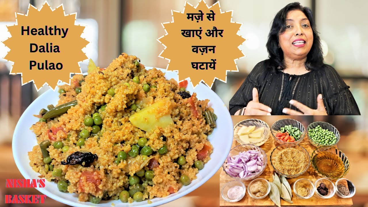 Healthy and Delicious Pulao without Rice😋| Healthy Dalia Pulao Recipe ...