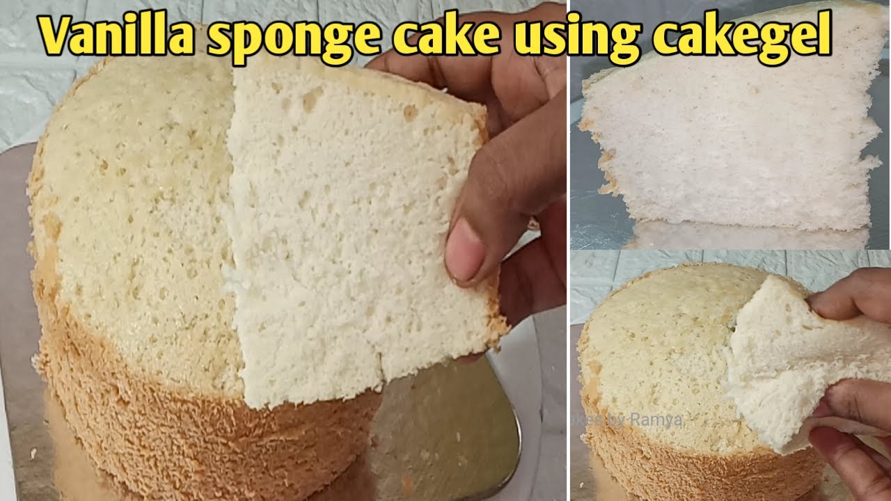 How to make Basic vanilla sponge cake using cake gel/Bakery style cake ...