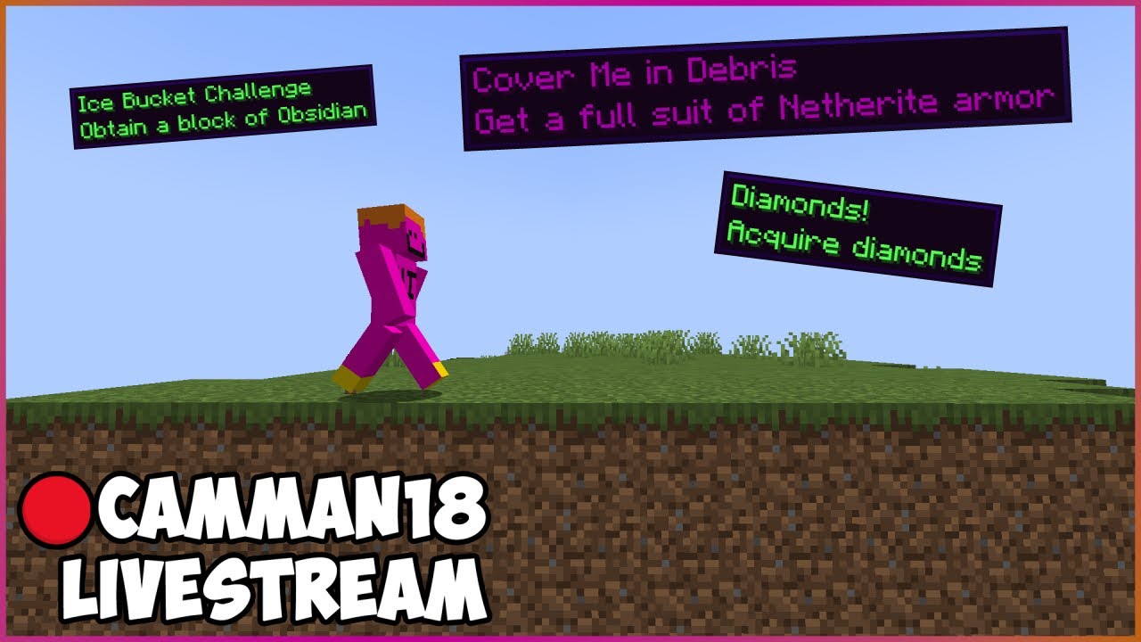 Beating Minecraft While Getting 10 RANDOM Achievements camman18 Full ...