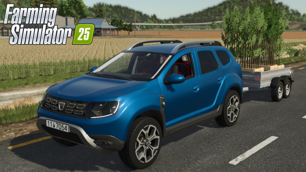 FS25 - 2019 Dacia Duster with TRAILER - CAR MOD for Farming Simulator ...