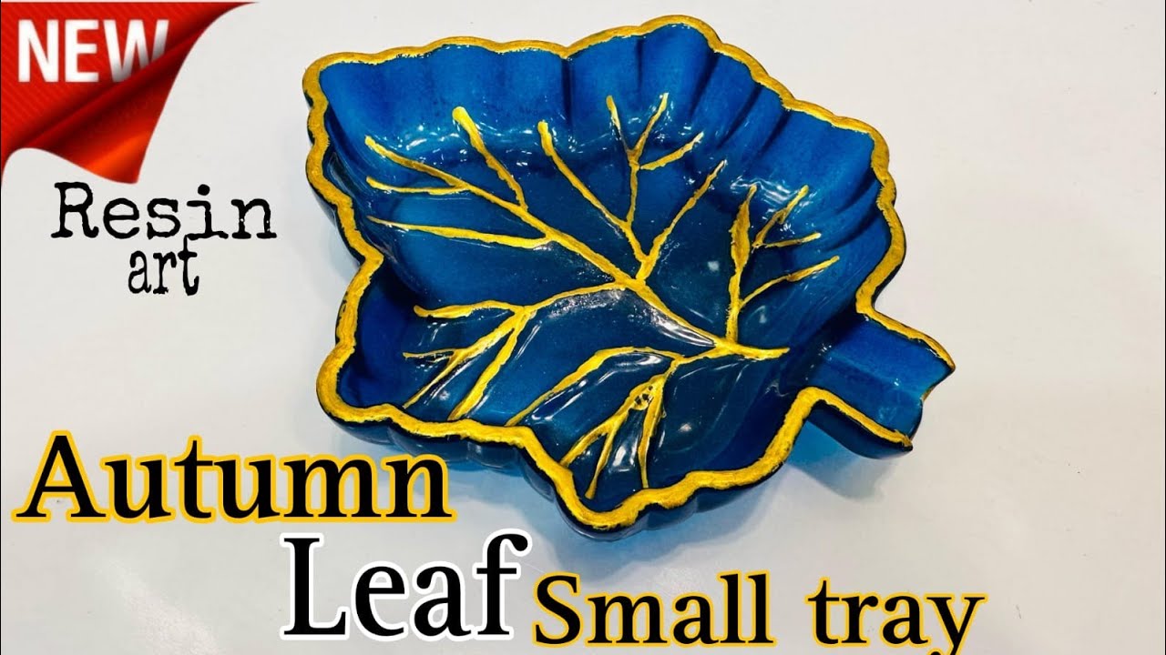 Resin Art - Maple leaf small tray #07 - How to make a Maple Leaf small ...