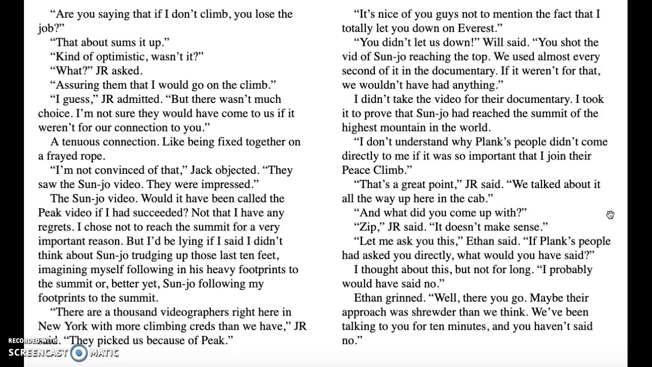 The Edge by Roland Smith, Chapter 2 conclusion (The Itch) - YouTube