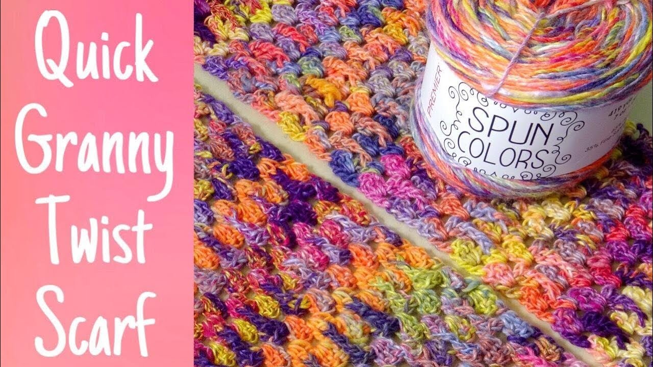 # 569 Quick Granny Twist Scarf or Cowl - Crochet Tutorial - YouTube