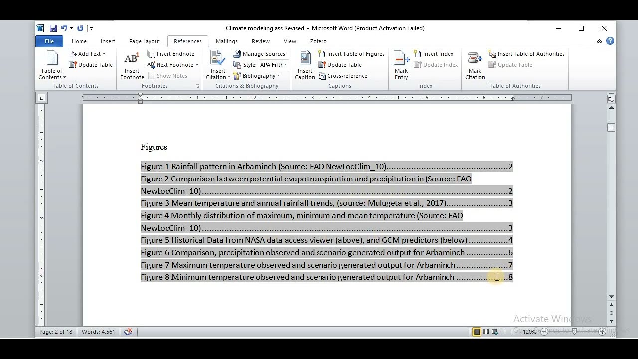 Automatic List of tables and list of figures generation - YouTube