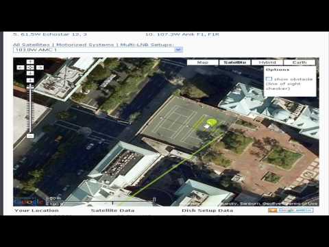 Satellite dish antenna alignment - YouTube