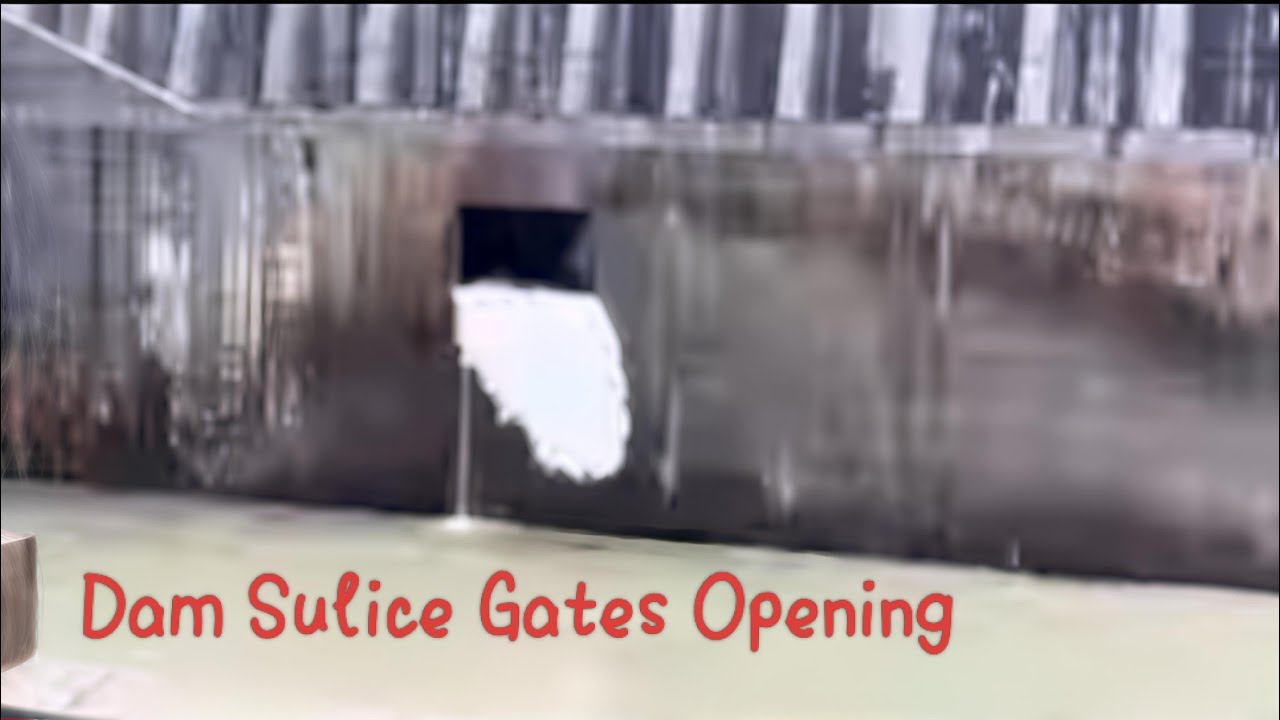 Dam Under-Sluice Gate Opening - YouTube