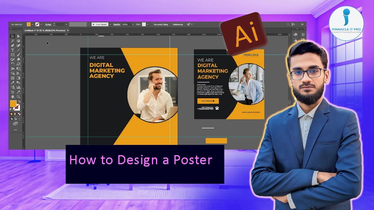 Illustrator Tutorial | How to Design a Poster | Class 22 - YouTube