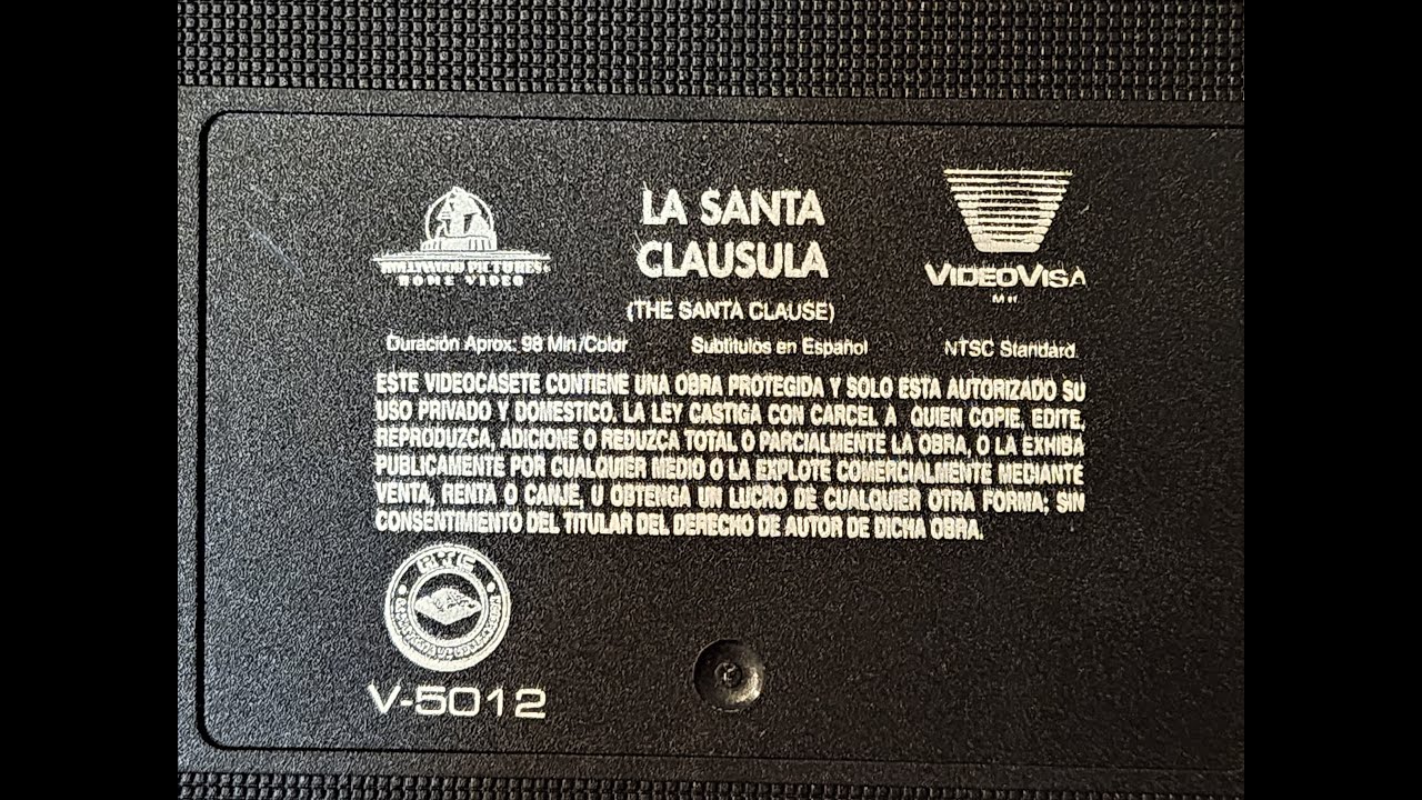 The Santa Clause Mexican VHS Opening (Disney) 1996 60FPS - YouTube