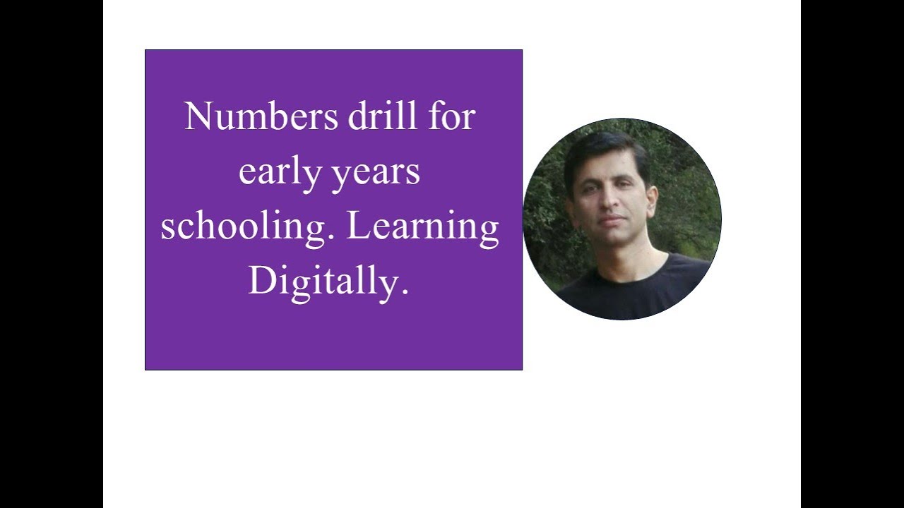 Numbers drill for preschooling students. Do it digitally. - YouTube