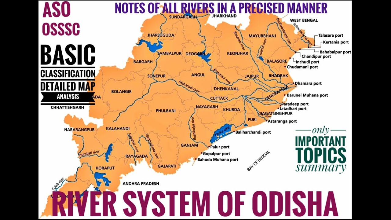 River system of Odisha, important rivers of odisha,- geography of ...