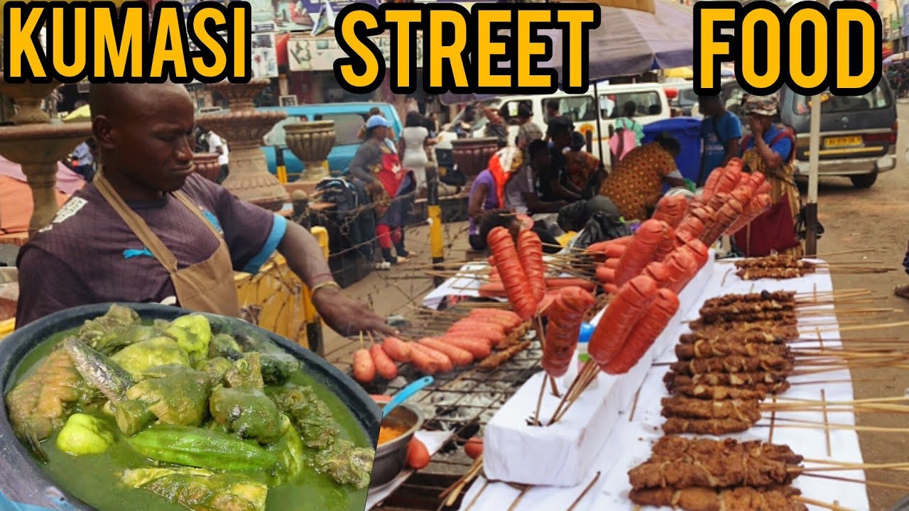 Popular street food in KUMASI!Ghanaian local food Fufu with Abunuabunu ...