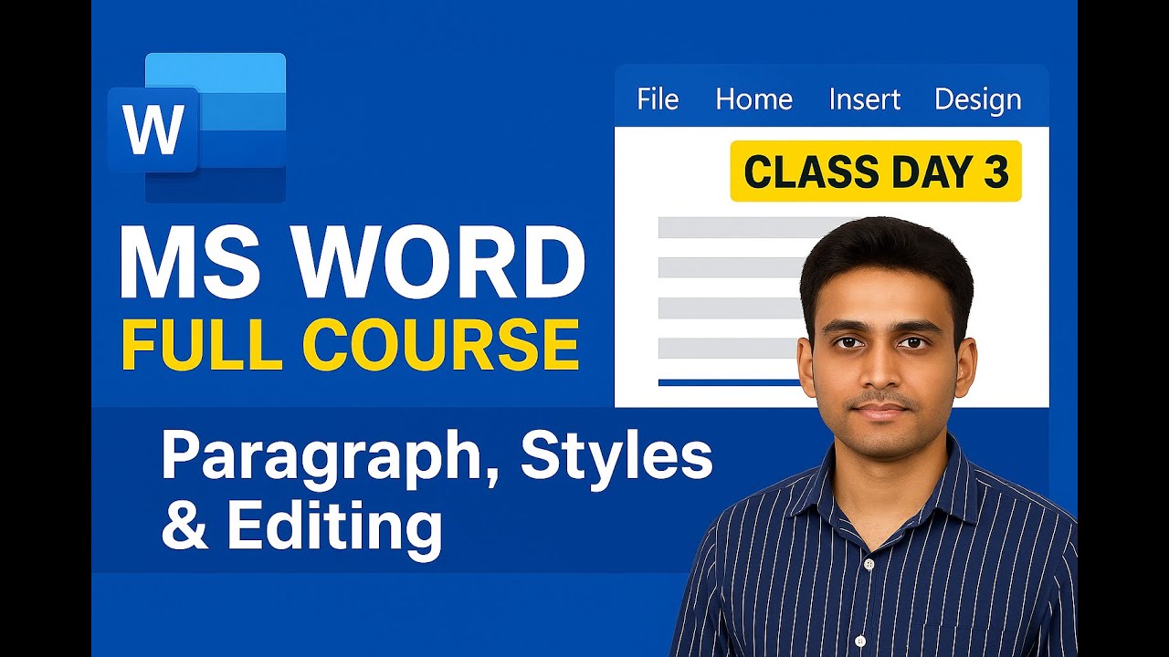 MS Word Paragraph, Styles & Editing | Microsoft Word Tutorial for ...