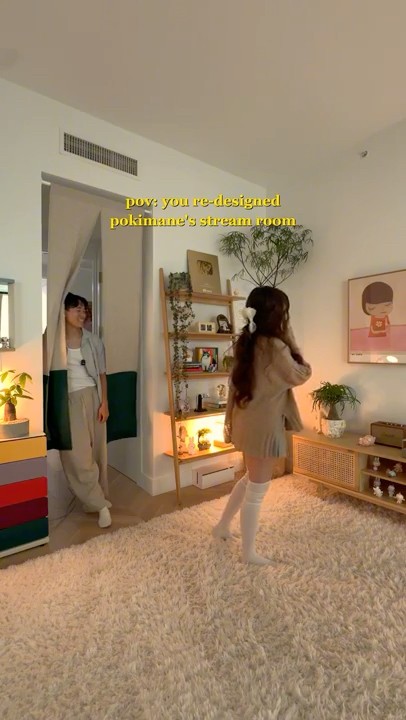 I redesigned Pokimane's streaming room! #roommakeover #interiordesign # ...